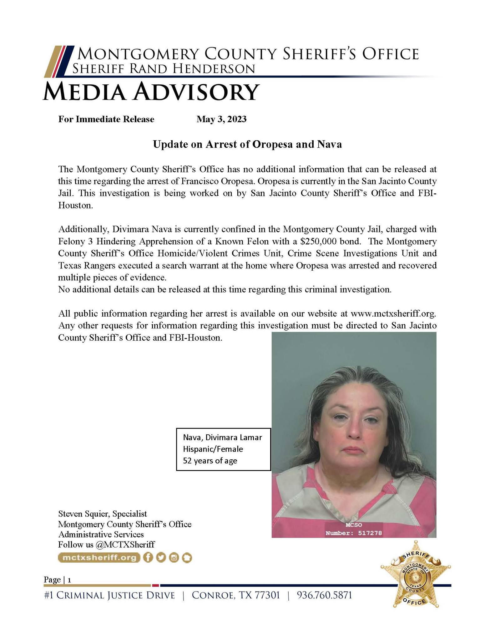 Divimara Nava la esposa de Francisco Oropesa fue arrestada - La Prensa ...